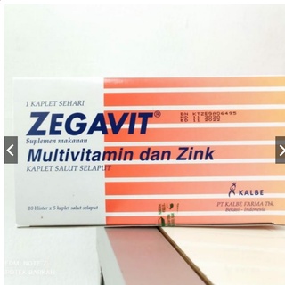 Jual ZEGAVIT MULTIVITAMIN DAN ZINK - 1 BOX ISI 10 STRIP - 50 TABLET ...