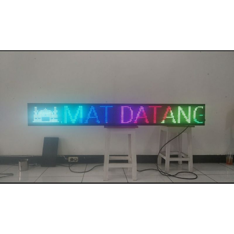 Jual Running Text RGB WiFi Outdoor Uk.200x20cm | Shopee Indonesia