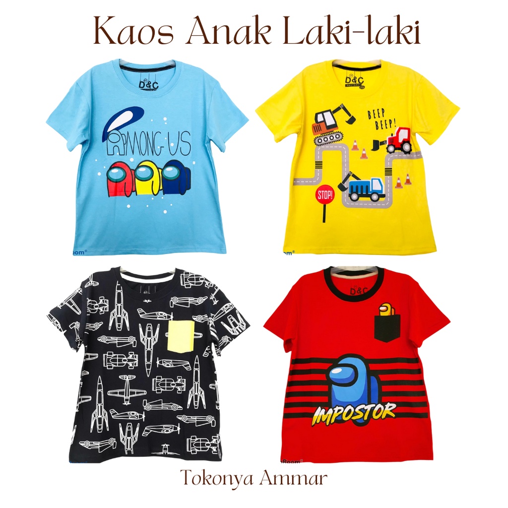 Jual baju kaos anak laki-laki karakter ROKET ROCKET ASTRONOT UFO ...