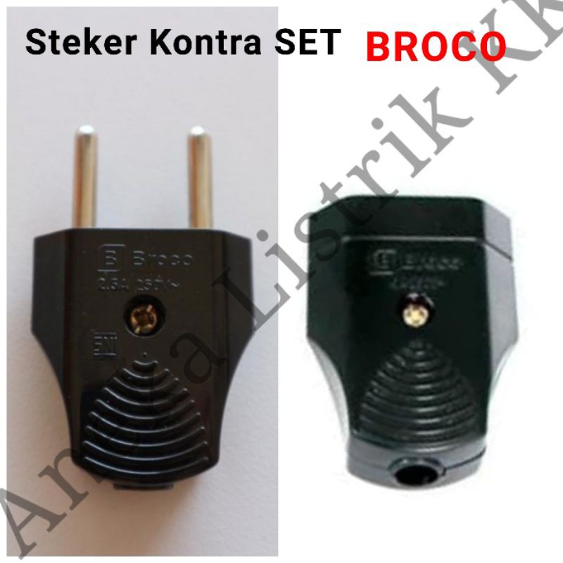 Jual BROCO STEKER COLOKAN KONTRA LISTRIK GEPENG HITAM MALE TO FEMALE ...