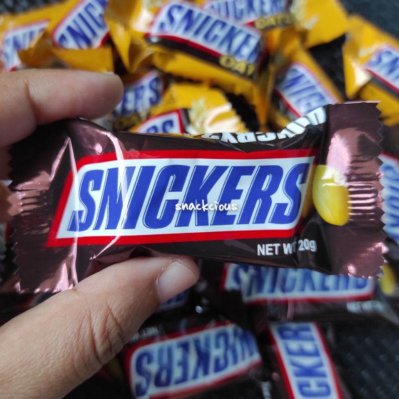 Jual Coklat Snickers Fun Size 20gr - Roast Peanut / Oat (Logo Halal by ...