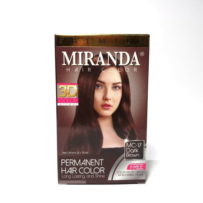 Jual Miranda Permanent Hair Color MC-17 Drak Brown 30ML | Shopee Indonesia