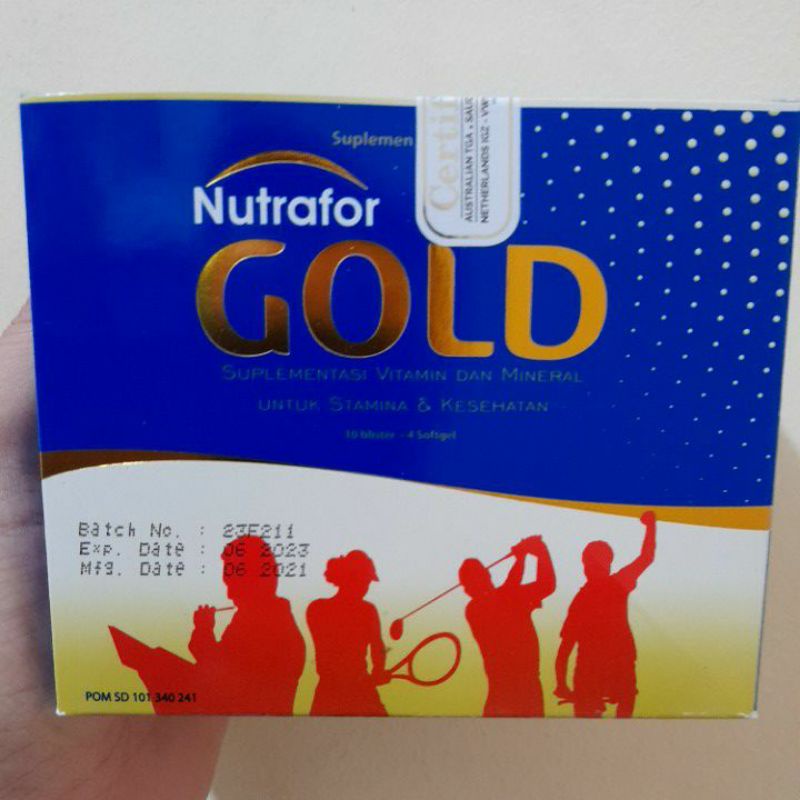 Jual Nutrafor Gold 1 Box isi 10 strips @ 4 tablet | Shopee Indonesia