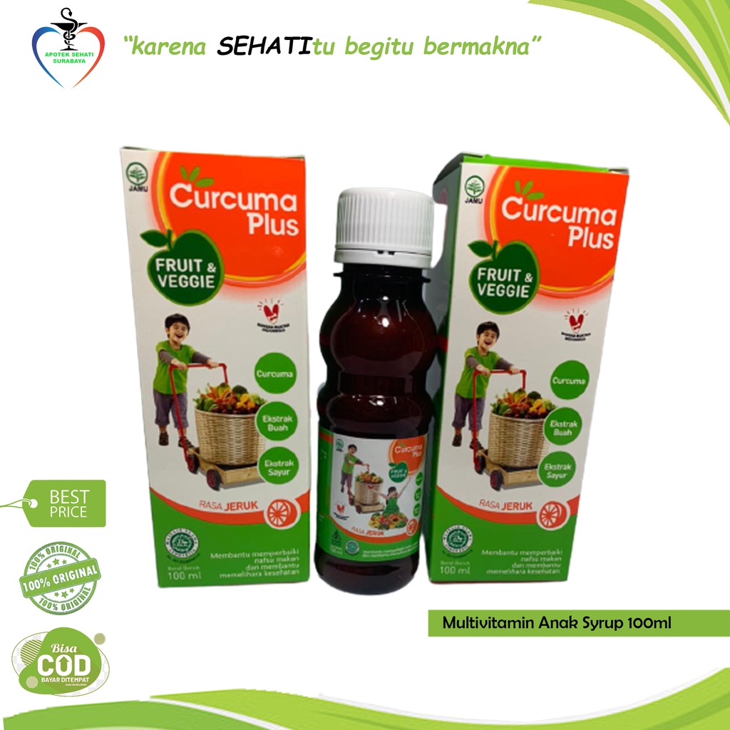 Jual CURCUMA PLUS FRUIT AND VEGGIE 100ML SIRUP BUAH DAN SAYUR Indonesia ...