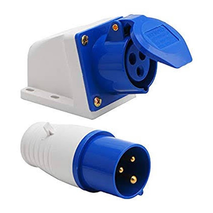 Jual Steker Genset + Stop Kontak Surface Mounting Industrial Socket 3 Kaki 32A 3Kaki 32A 3K 32A ...