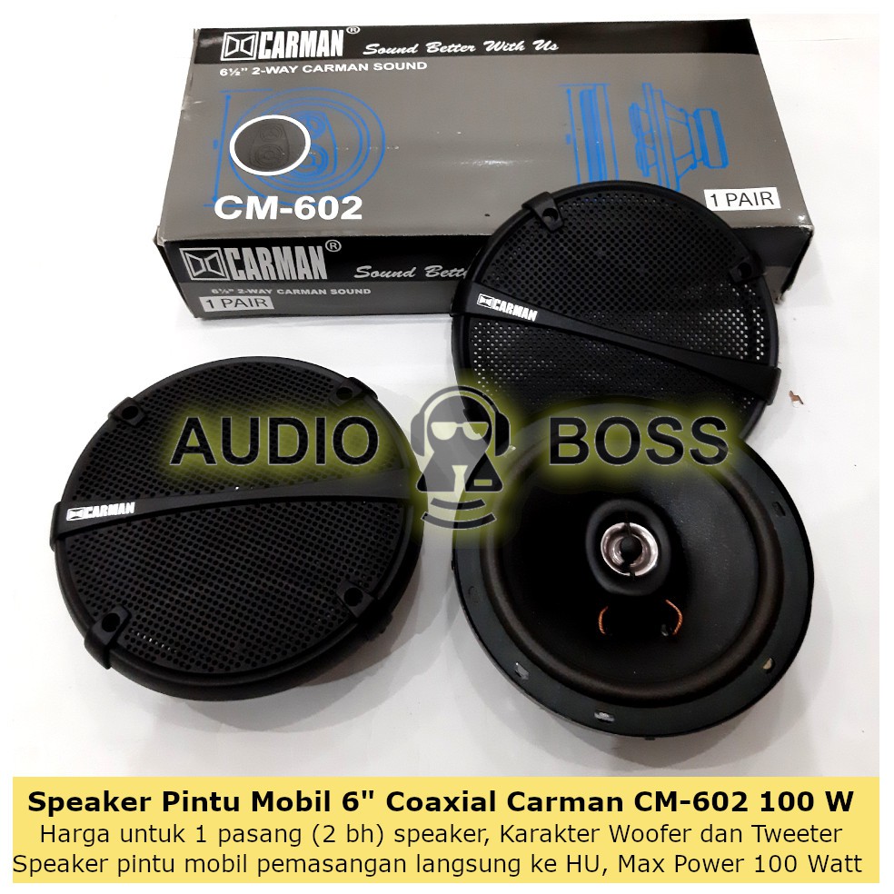 Jual Speaker Pintu Mobil 6 inch 6 in 6" Carman CM-602 Coaxial 2 Way 100 ...