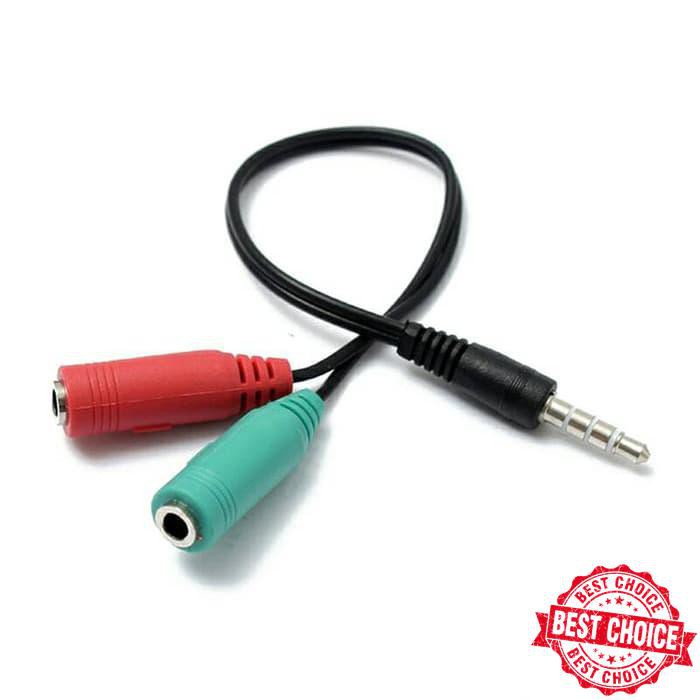 Jual SPLITTER AUDIO TO MICROPHONE & HEADSET | Shopee Indonesia
