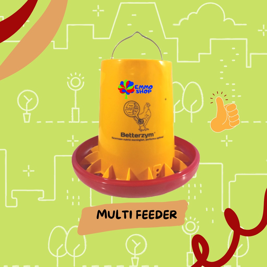 Jual Multifeeder Tempat Pakan Ayam Medion 5Kg / Multi Feeder Set | Shopee Indonesia
