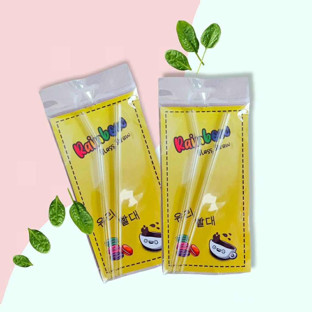 Jual PELANGI | Sedotan Minuman Kaca Bening Model Lurus Dan Bengkok ...
