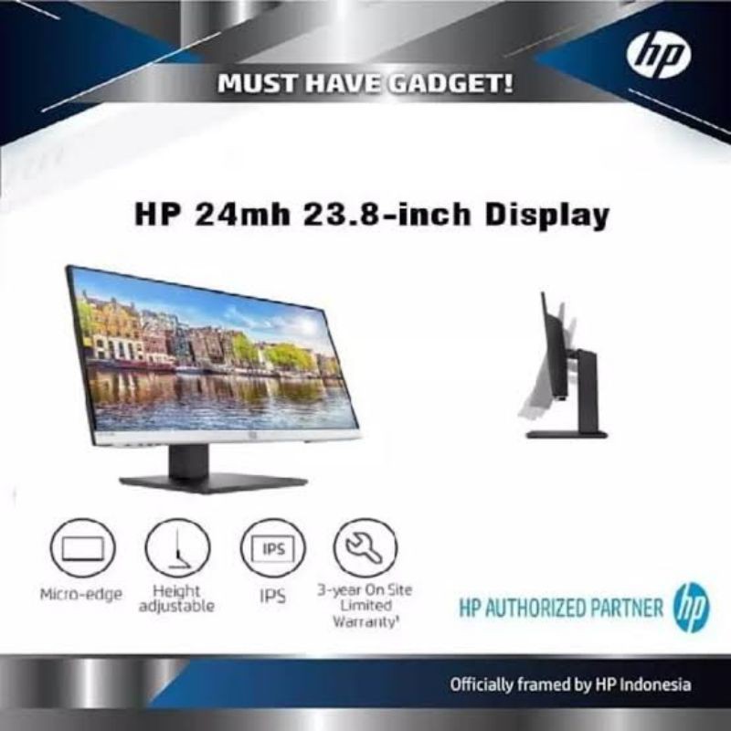 Jual LED HP 24MH Monitor PC 23.8 inci IPS 75Hz Bezeless FHD SPEAKER ...
