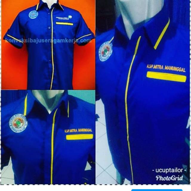 Seragam kerja bordir nama dan logo | Shopee Indonesia