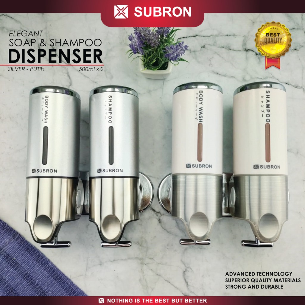 Jual SUBRON Elegant Soap Dispenser 500ml Double 1000ml Tempat Sabun ...