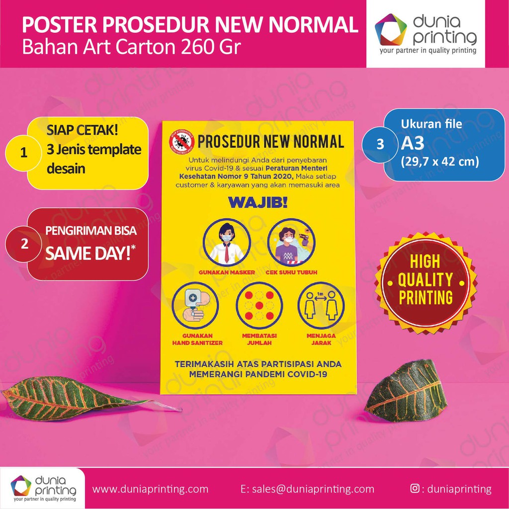 Jual Poster New Normal Ekonomis ukuran A3 | Shopee Indonesia