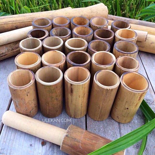 Jual Cetakan Kue Putu Bambu Tradisional isi 12pcs + sodokan + penutup ...