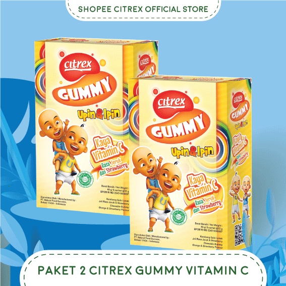 Jual Paket 2 Citrex Gummy Upin&Ipin Kaya Vitamin C | Shopee Indonesia