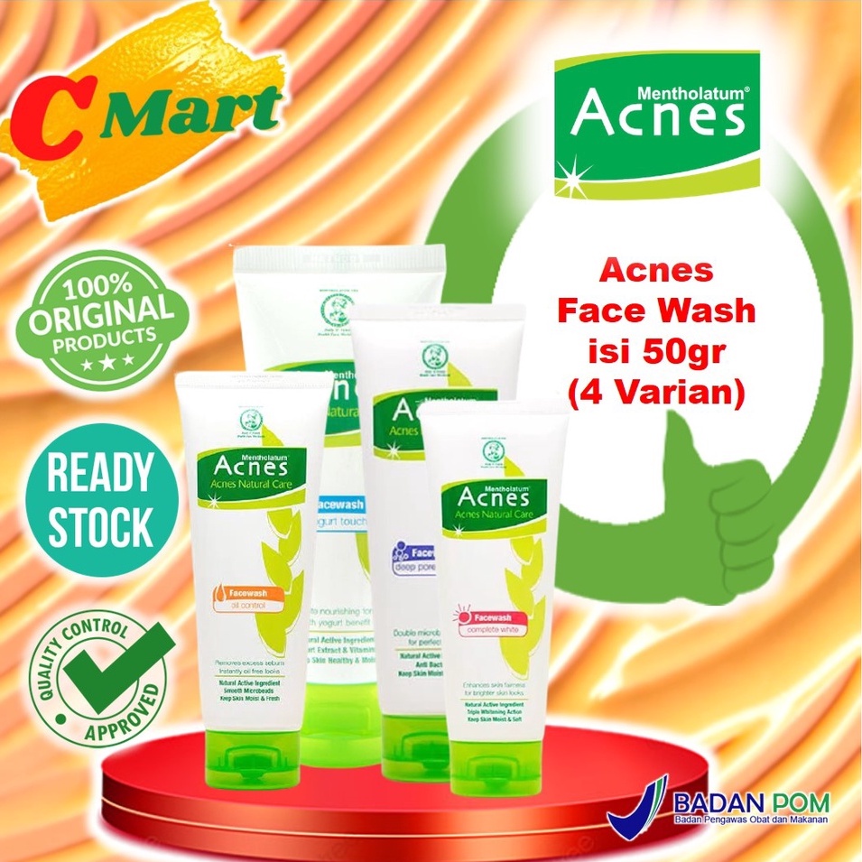 Jual Acnes Face Wash 50ml / Sabun Cuci Muka Acnes / CMart Indonesia ...