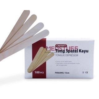 Jual Tongue Spatel Kayu OneMed Isi 100 Pcs | Shopee Indonesia