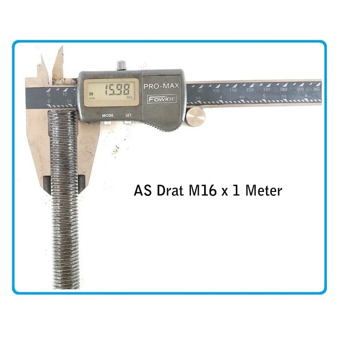 Jual Besi Drat Ulir Baut Galvanis Long Thread Bolt Stut Bolt M16 X ...