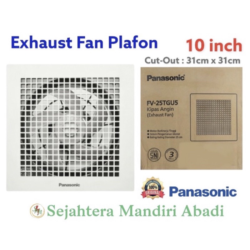 Jual Exhaust Fan Panasonic 10 Inch Ceiling Fan Plafon 1 Arah FV25TGU ...