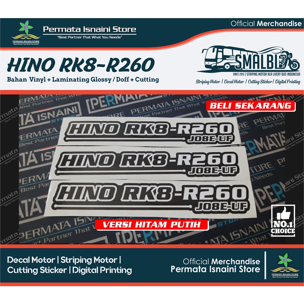 Jual Stiker Vinyl HINO RK8 - R260 Vol. 2 by PIS | Shopee Indonesia