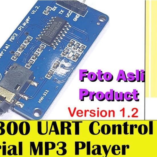 Jual YX5300 UART Control Serial MP3 Music Player Module for Arduino AVR ARM - V1.2- IC GD3300 ...