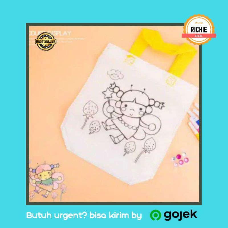 Jual Mewarnai tas DIY/aktivitas anak mewarnai diy/colouring bag/diy ...