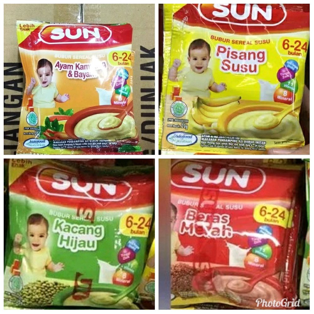 Jual SUN Mpasi Bubur Sereal Sachet 20gr Usia 6 bulan 6+ Indonesia ...