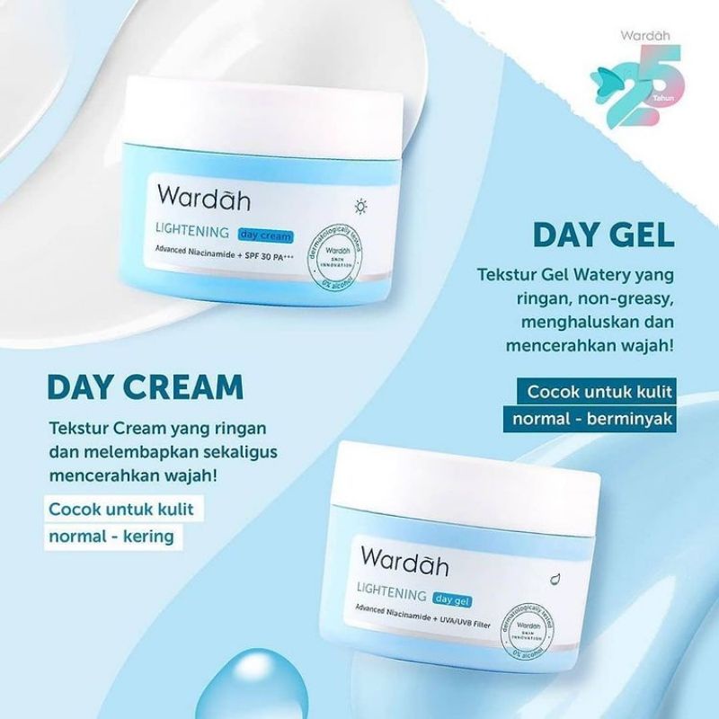 Jual Wardah Lightening Day Cream | Day Gel Pelembab Wajah | Cream Siang | Shopee Indonesia