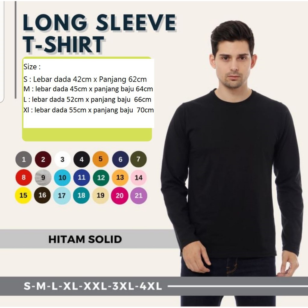 Jual Kaos polos lengan panjang / oblong polos pria panjang / kaos polos ... Jual Kaos polos lengan panjang / oblong polos pria panjang / kaos polos ...