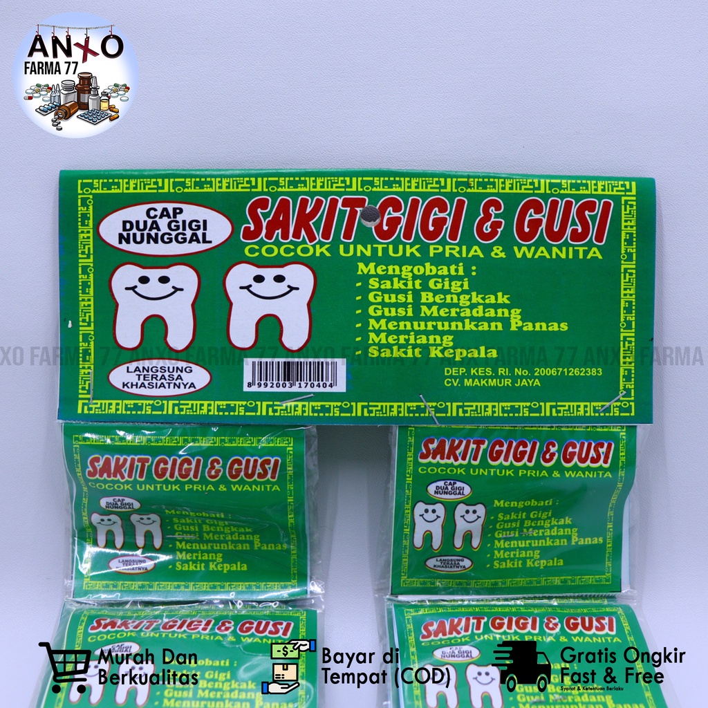Jual OBAT SAKIT GIGI & GUSI ASLI ORIGINAL | 1 RENCENG ISI 20PCS | OBAT ...