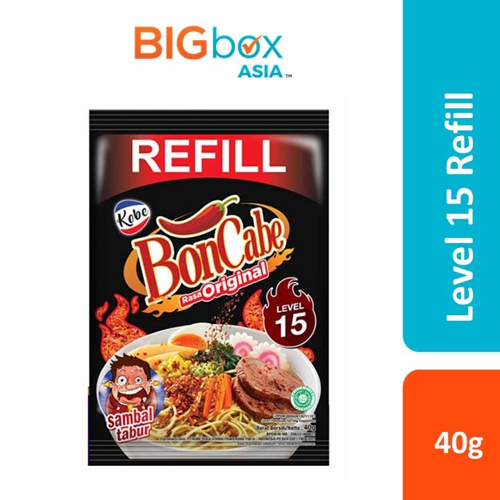 Kobe BonCabe Sambal Tabur Original Level 15 Refill 40g | pgmall