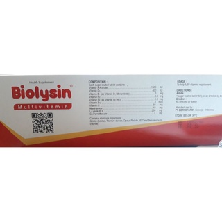 Jual BIOLYSIN TAB (MULTIVITAMIN) | Shopee Indonesia