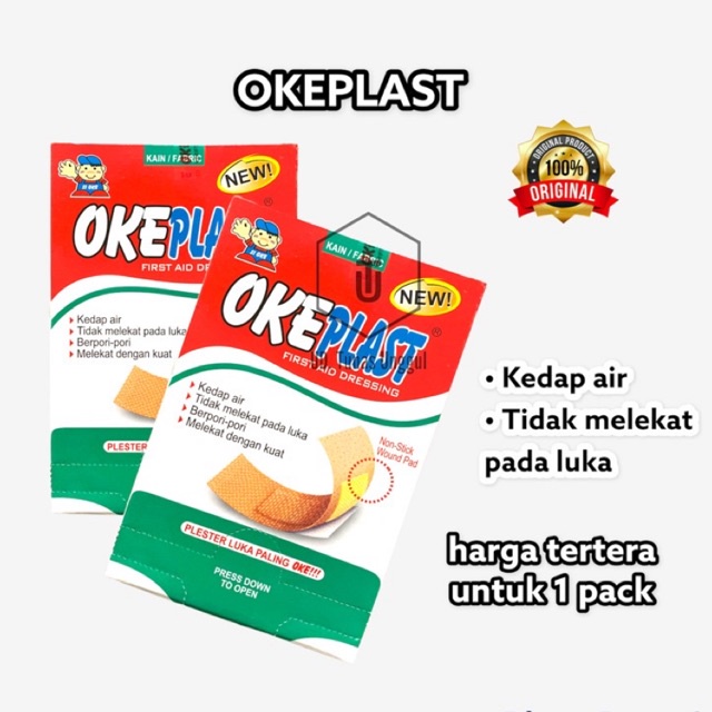 Jual OKE PLAST isi 100strip/PLASTER LUKA | Shopee Indonesia