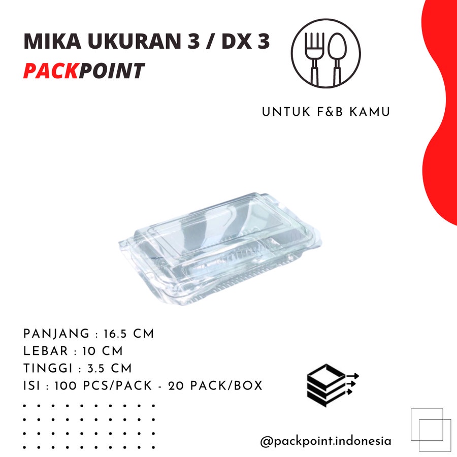 Jual Mika Kue Ukuran 3 / Mika DX 3 / Mika 3A Kemasan Kue (100 PCS ...