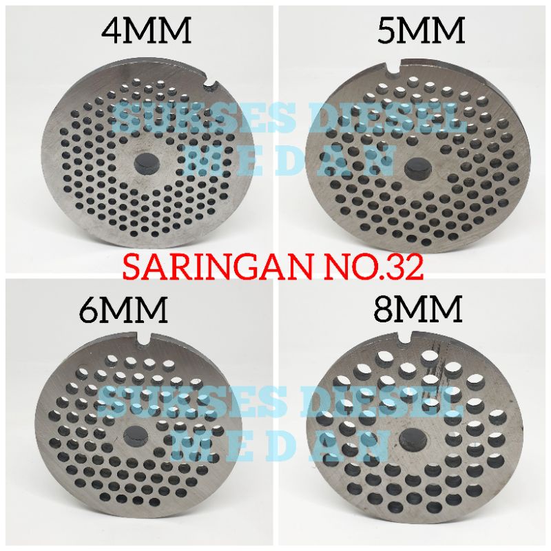 Jual SARINGAN GILINGAN DAGING PELET NO.32 3MM 4MM 5MM 6MM 7MM 8MM ...