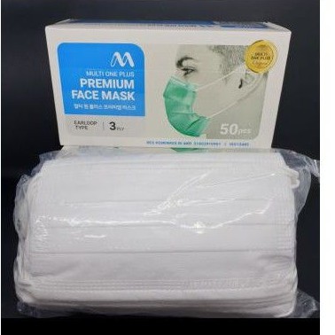 Jual masker multi one plus earloop masker 3 ply masker medis masker ...