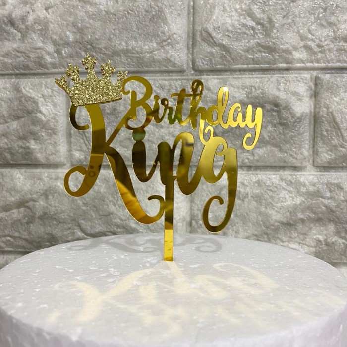 Jual CAKE TOPPER DECORATION BIRTHDAY KING AND QUEEN TOPPER CAKE ...