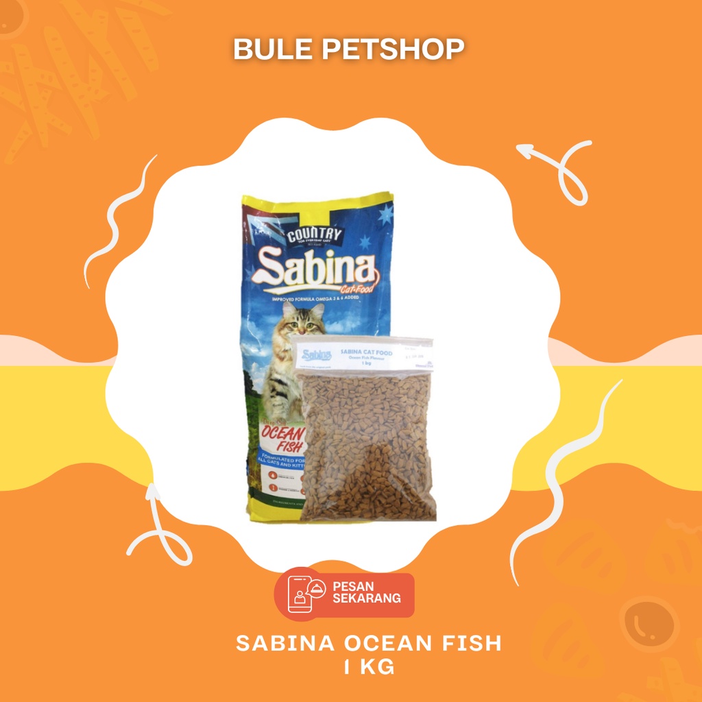 Jual SABINA OCEAN FISH 1KG - MAKANAN KUCING (REPACK) | Shopee Indonesia