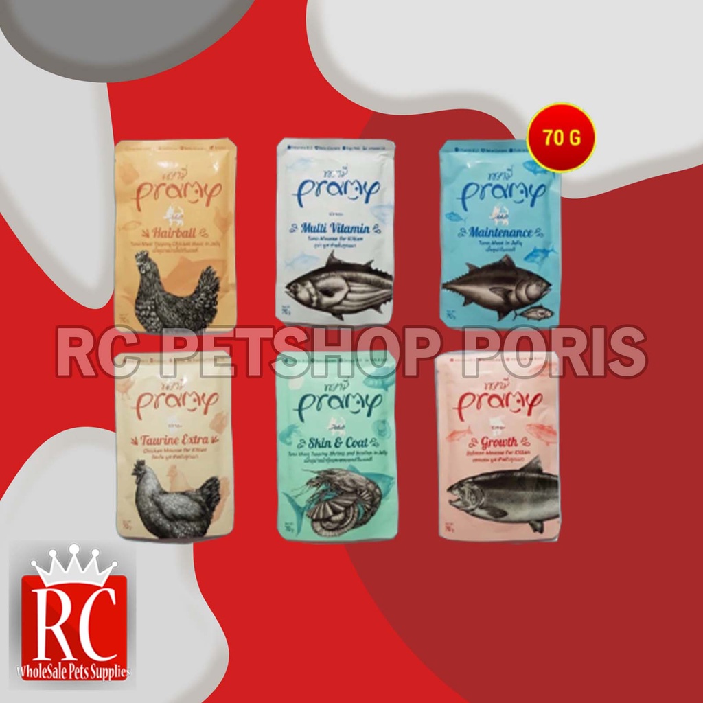 Jual Pramy Makanan Kucing Basah wet food Pouch Kitten Adult 70 Gram ...