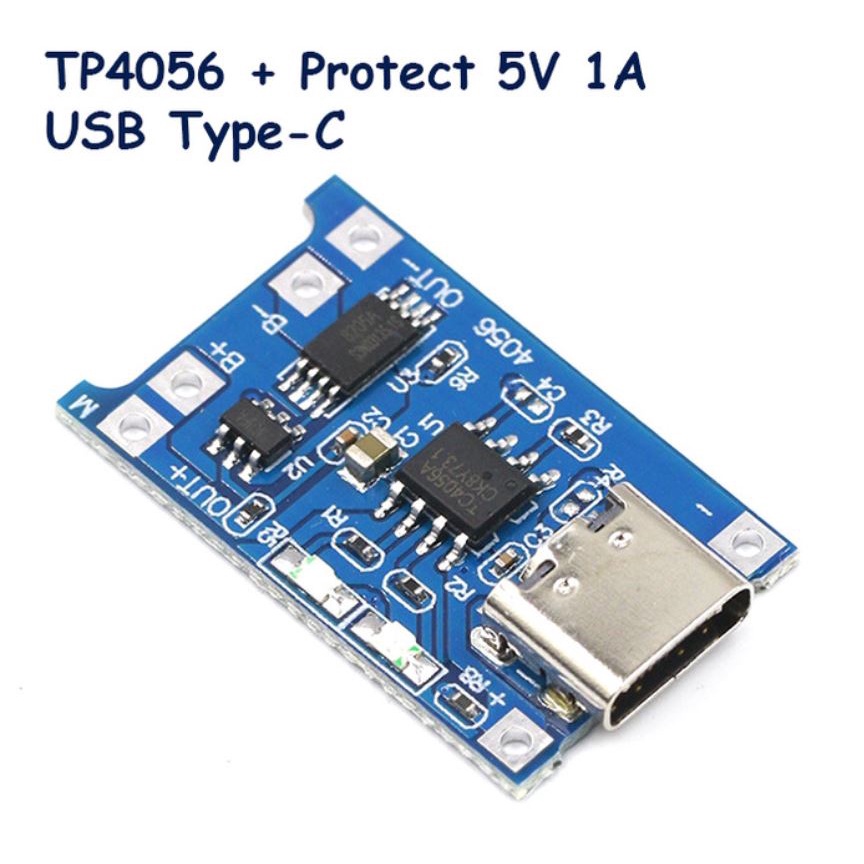 Jual TP4056 5V USB TYPE-C 1A LITHIUM BATTERY CHARGING + PROTECTION ...