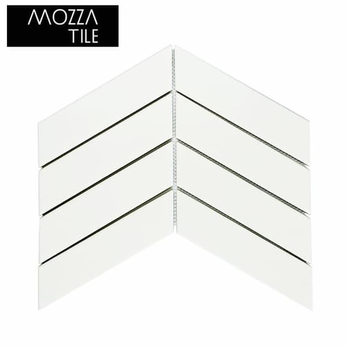 Jual INDAHKERAMIK Mosaic Mozaic Mosaik MOZZA Tile Chevron Glossy White ... Jual INDAHKERAMIK Mosaic Mozaic Mosaik MOZZA Tile Chevron Glossy White ...