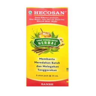 Jual hecosan stick pack 5x15 5pack x 15ml 5 pack 15 ml obat batuk ...