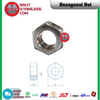 Jual MUR HEX NUT M24 STAINLESS SS304 A2 | Shopee Indonesia