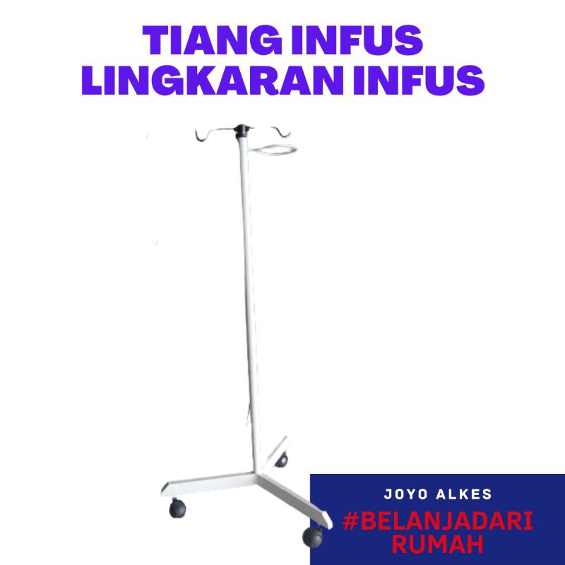 Jual Tiang infus roda 3 dengan lingkaran tempat infus | Shopee Indonesia