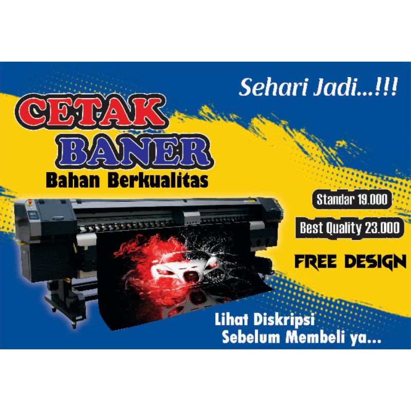 Jual Cetak Baner Spanduk Baliho Free Design | Shopee Indonesia