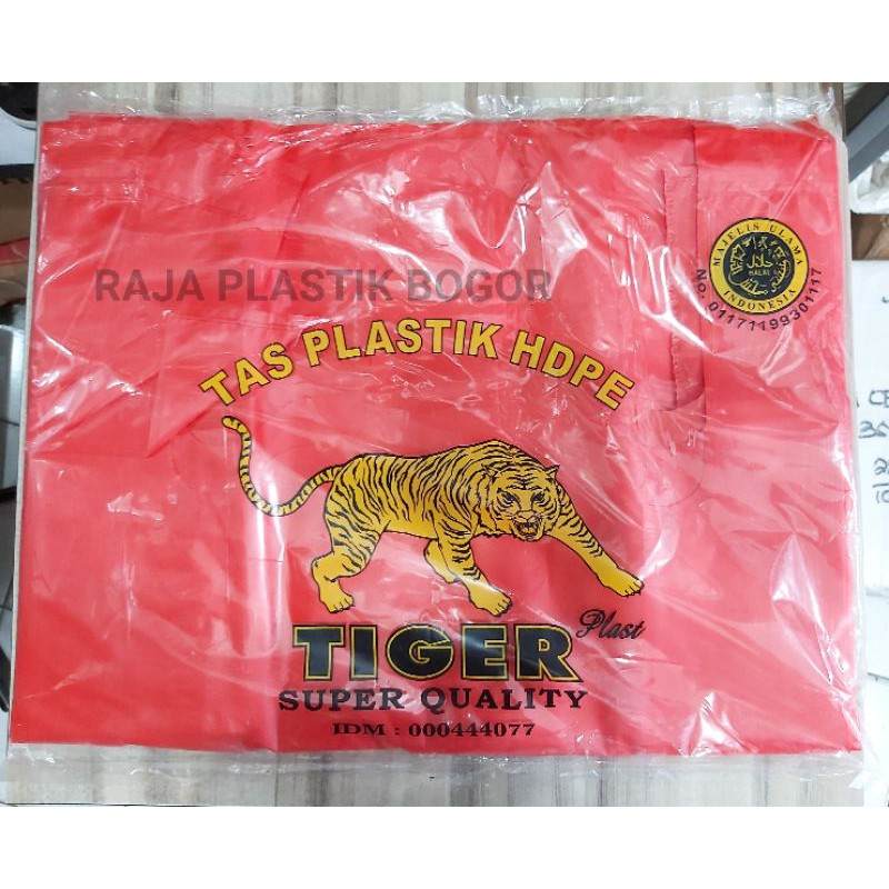 Jual Kantong Plastik RAJA JUMBO Merah merk Tiger ukuran 50 | Shopee ...