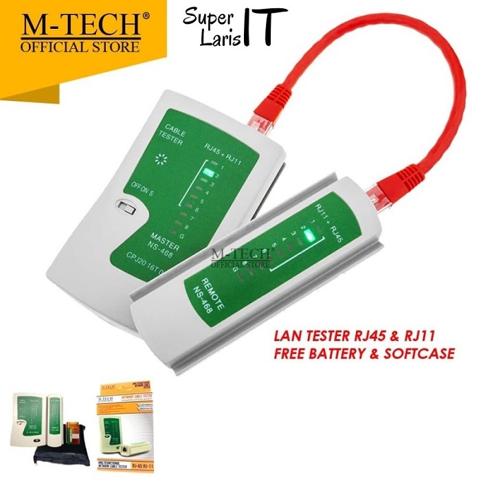 Jual LAN Tester RJ45 RJ11 Alat Tes Kabel Network M-Tech Original ...