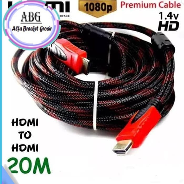 Jual KABEL HDMI 20 METER GOLD PLATED BAHAN TEBAL | Shopee Indonesia