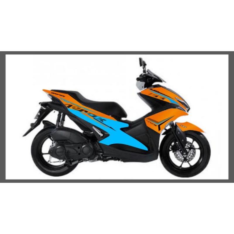 Jual STRIPING STICKER AEROX NVX 155 TRANSPARAN COMBINATION PERFECT BLUE ...