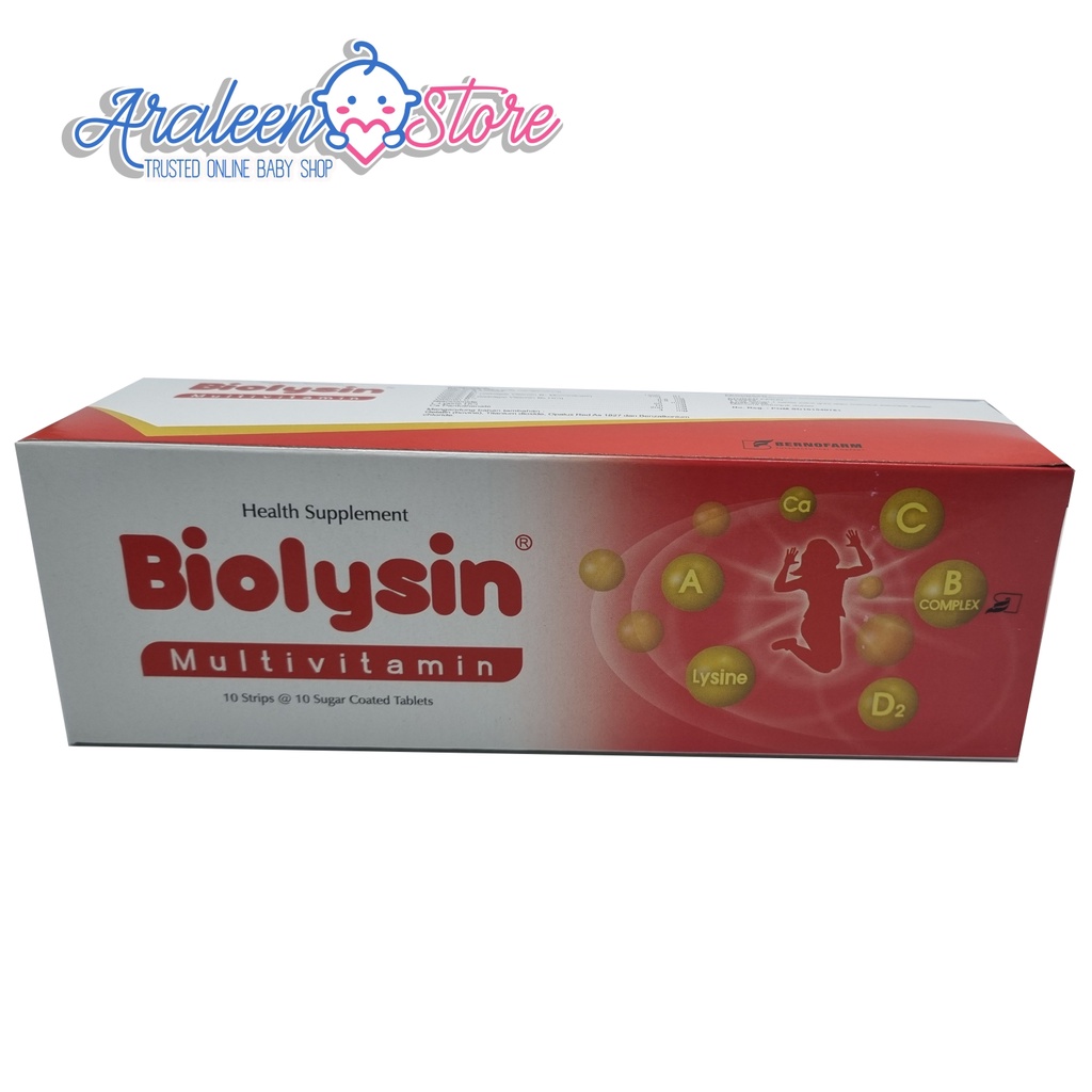 Jual BIOLYSIN Multivitamin 1 Box Isi 100 Tablet MURAH | Shopee Indonesia